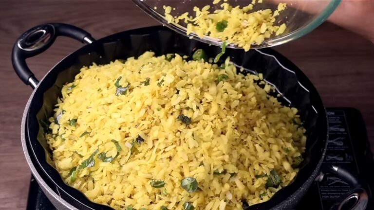 Spicy Masala Poha Recipe - How to make Flattened Rice - Veggie Food Recipes