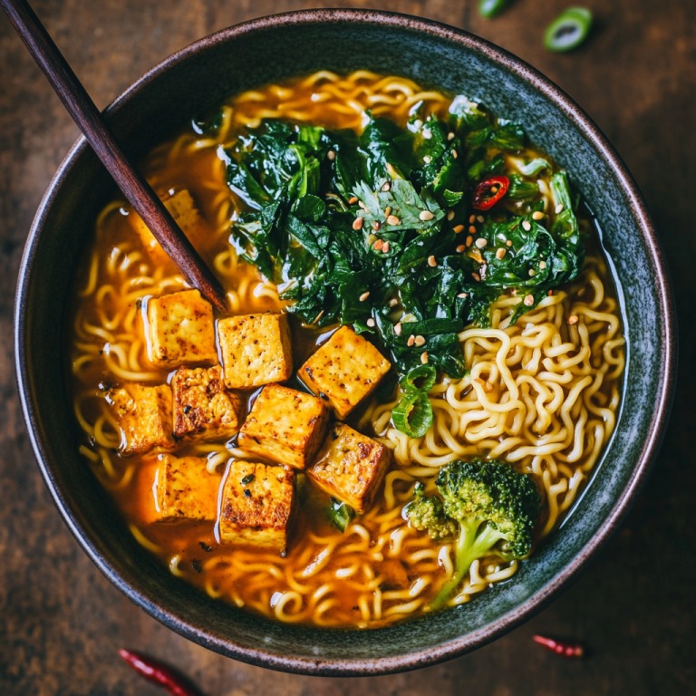 Vegan Ramen with Turmeric Tofu & Indian Herbs - Perfect Recipe - Veggie ...