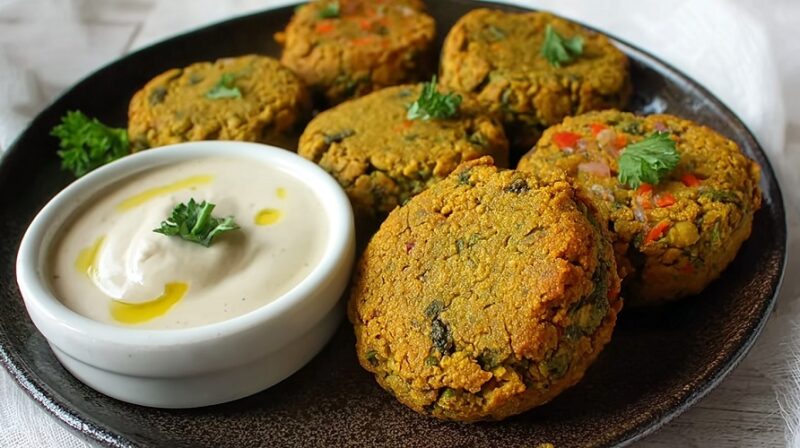 Baked Falafel with Tahini Sauce (No Frying Needed) - Veggie Food Recipes